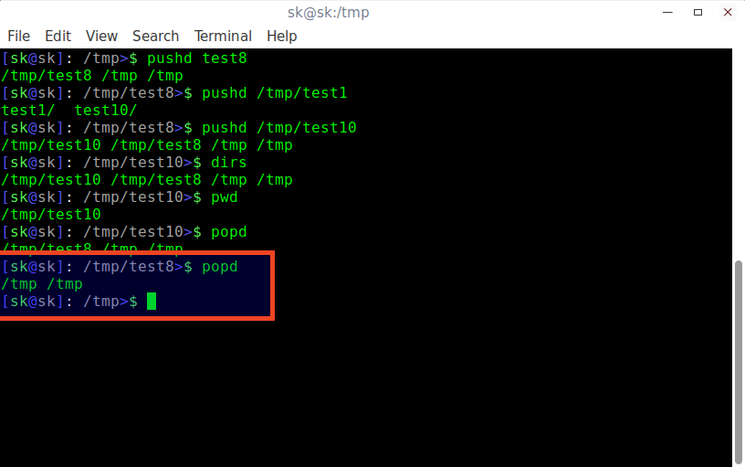 Use Pushd, Popd And Dirs Commands For Faster CLI Navigation