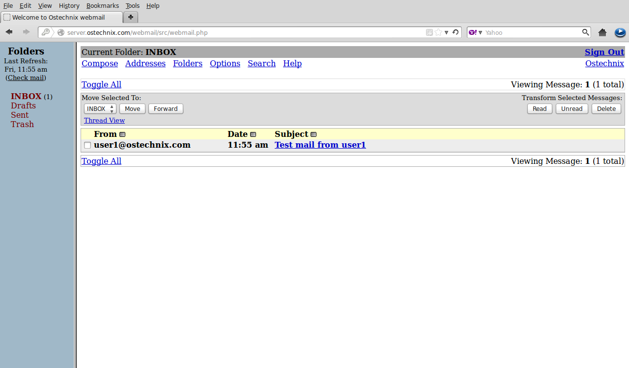 Setup Mail Server Using Postfix Dovecot And Squirrelmail In Centos