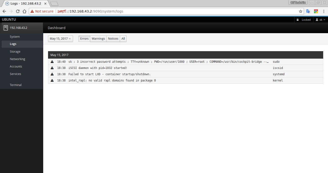 Cockpit - Monitor And Administer Linux Servers Via Web Browser
